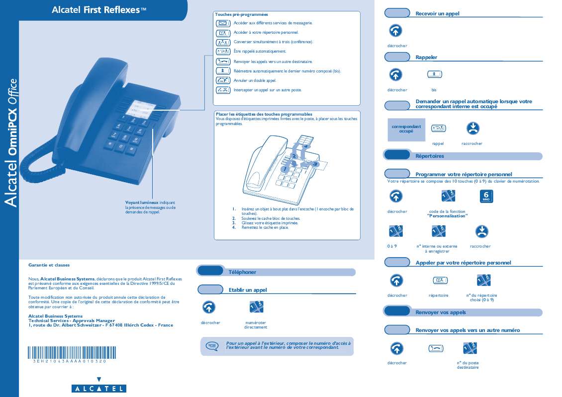 Notice ALCATEL-LUCENT FIRST REFLEXES - Trouver une solution à un ...