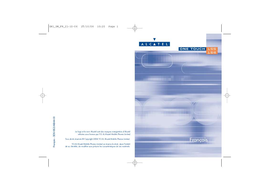 Notice ALCATEL ONE TOUCH 156 - téléphone portable Trouver une solution ...