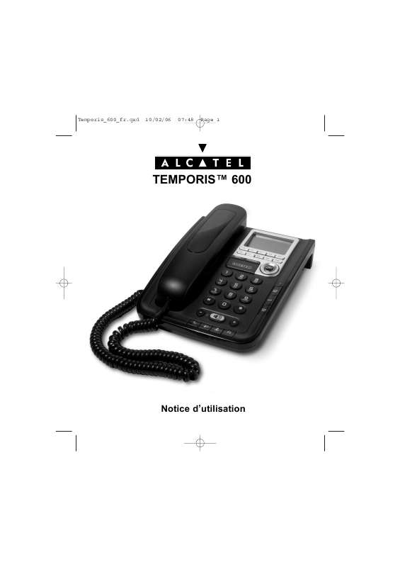 Notice ALCATEL TEMPORIS 600 - téléphone fixe Trouver une solution à un ...