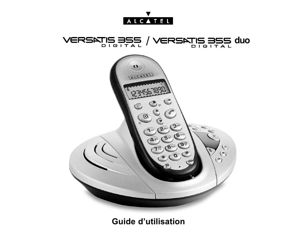 Notice ALCATEL VERSATIS 355 DUO DIGITAL - téléphone sans fil Trouver ...