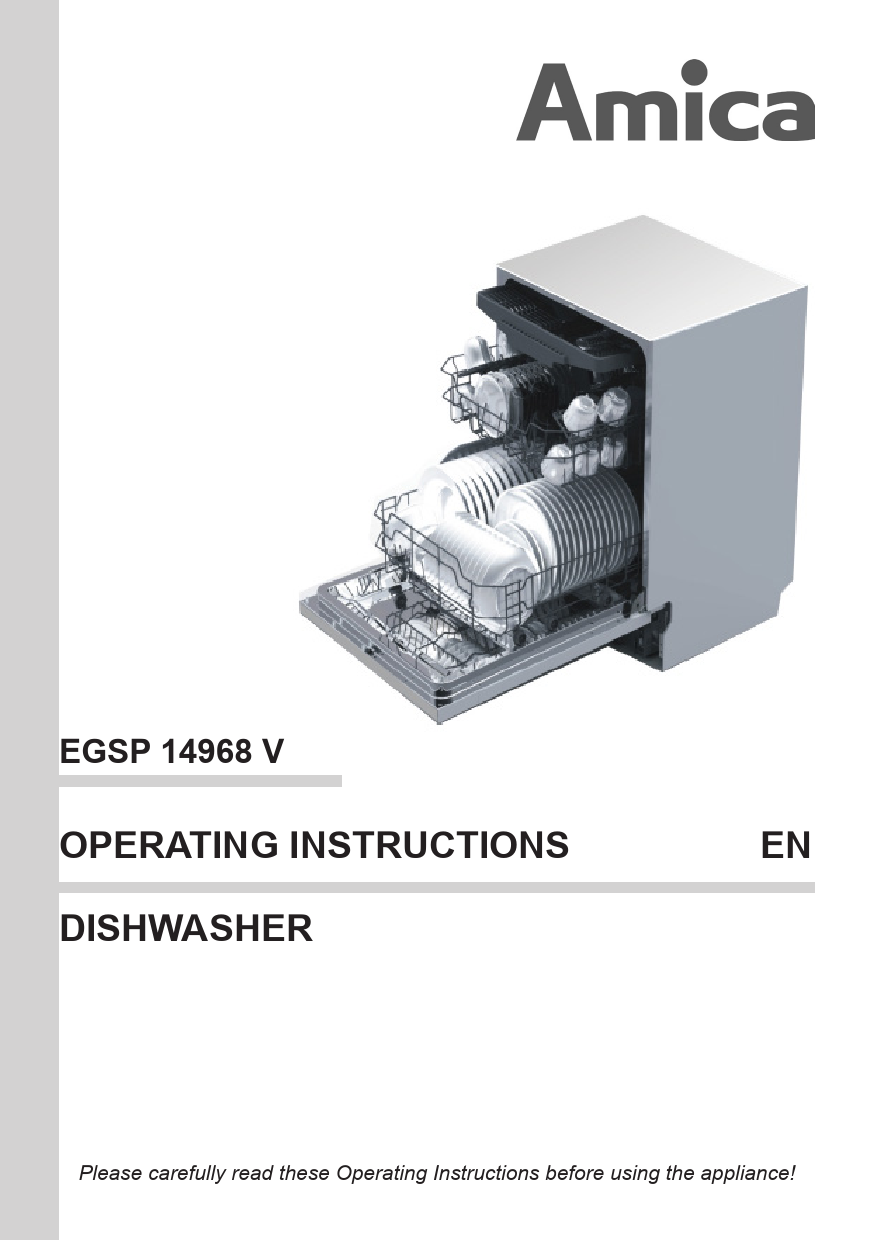 Notice lave-vaisselle AMICA EGSP 14968 V Trouver une solution à un ...