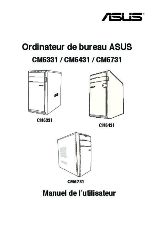 Notice ASUS CM6330-FR011S - ordinateur de bureau Trouver une solution à ...