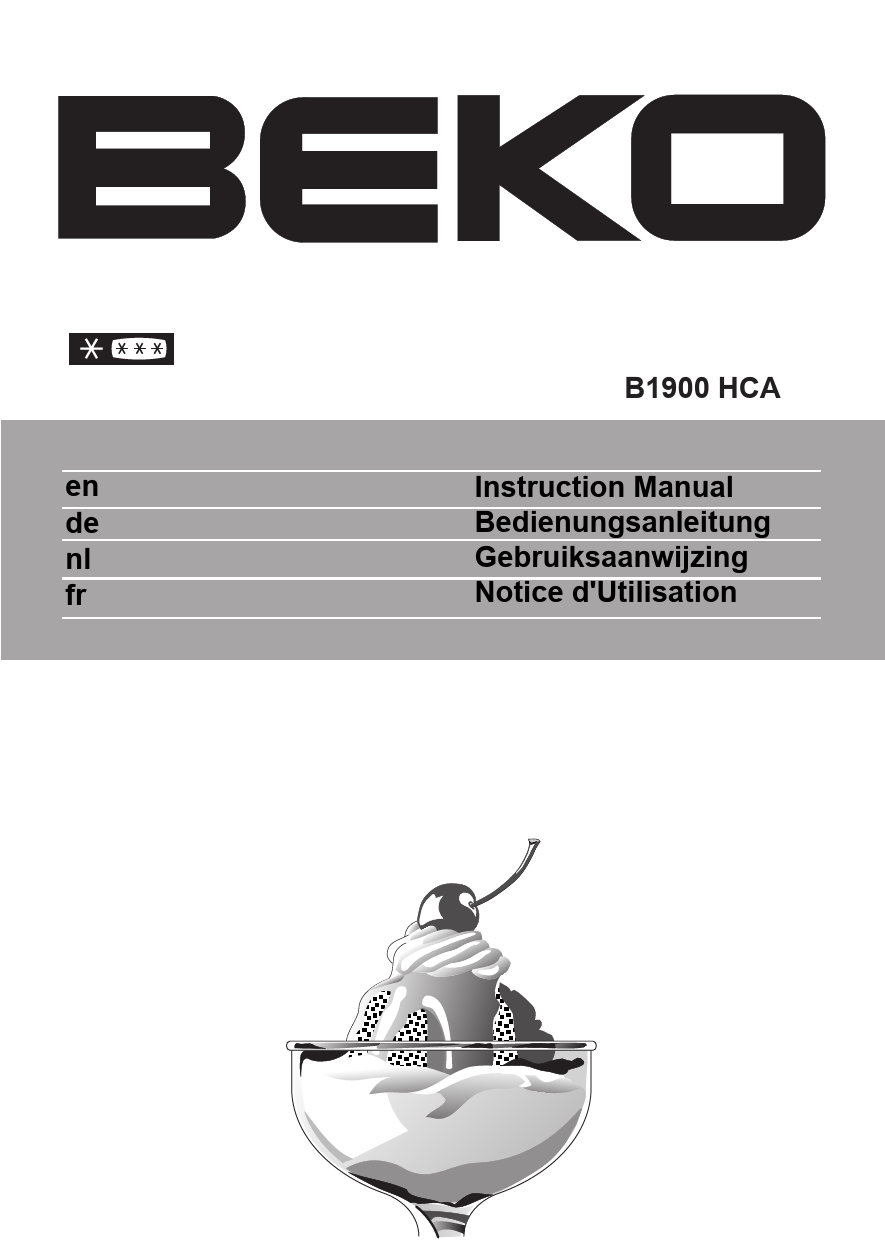 Notice congélateur BEKO B1901 Trouver une solution à un problème BEKO ...