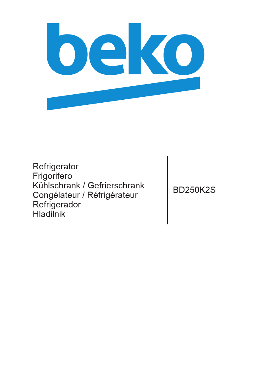 Notice réfrigérateur BEKO BD250K2S Trouver une solution à un problème ...