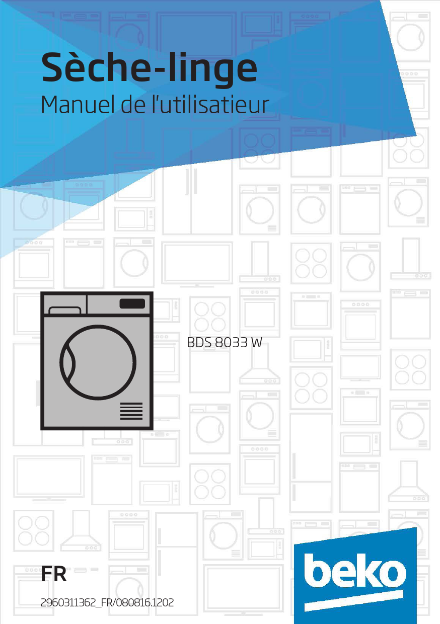 Notice sèche-linge BEKO BDS 8033W Trouver une solution à un problème ...
