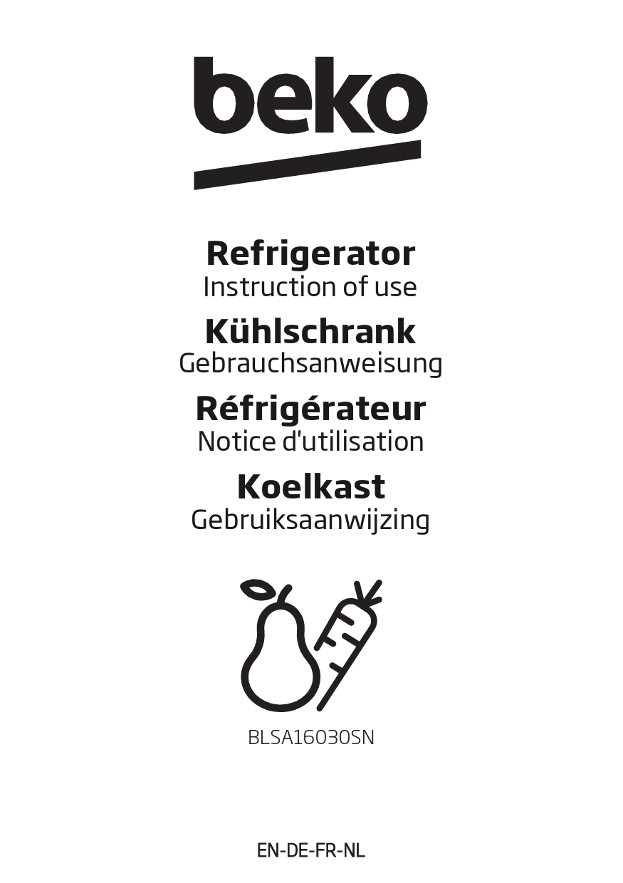 Notice réfrigérateur BEKO BLSA160K2S Trouver une solution à un problème ...