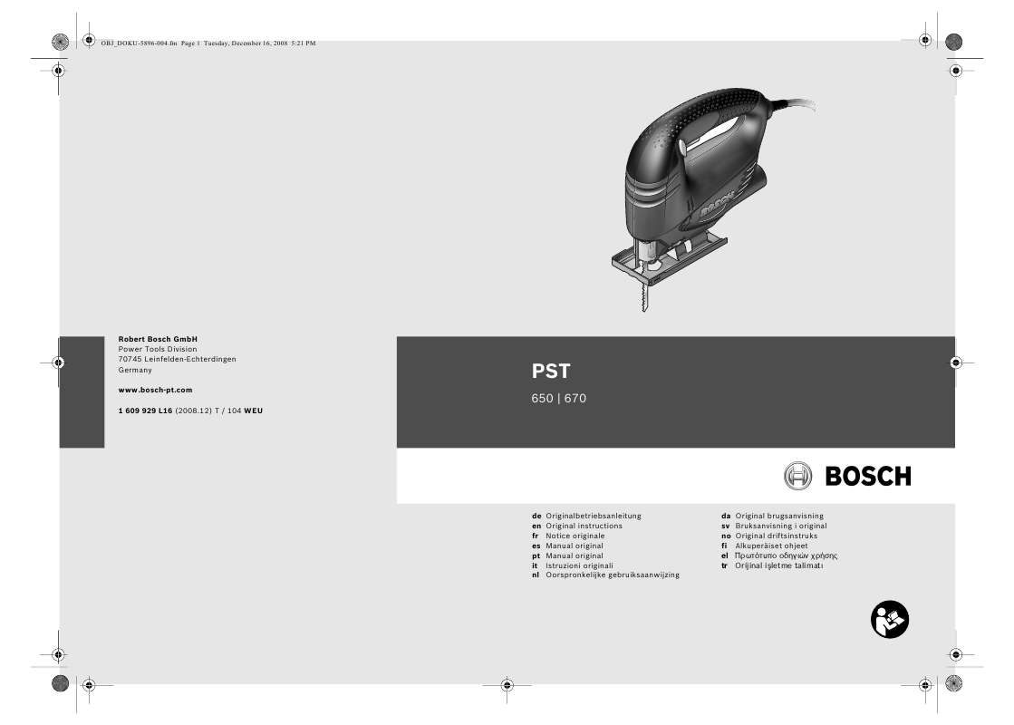 Notice BOSCH PST 670 - Trouver une solution à un problème BOSCH PST 670 ...