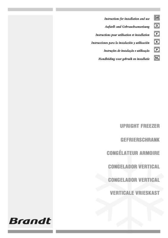 Notice BRANDT CVB301A - Trouver une solution à un problème BRANDT ...