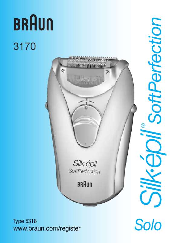 Notice BRAUN 3170 - epilateur Trouver une solution à un problème BRAUN ...