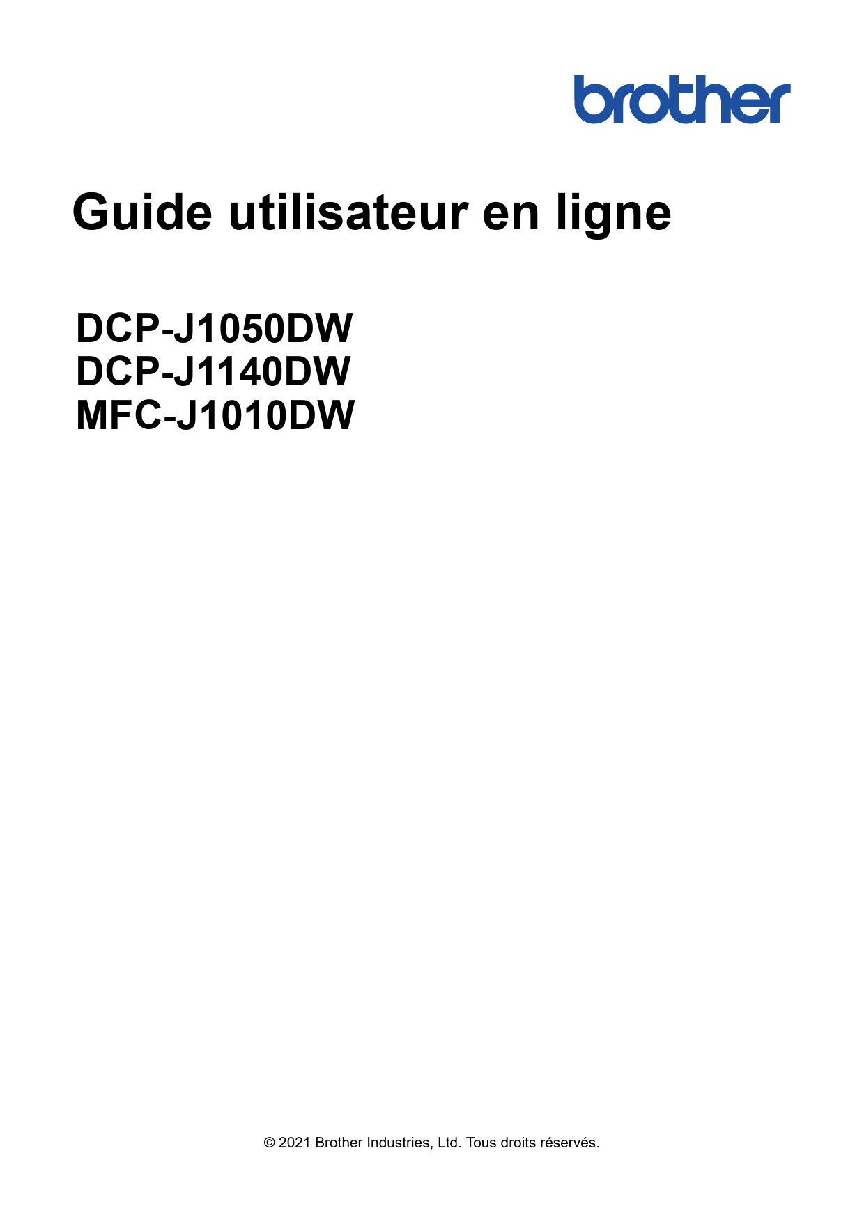 Notice BROTHER DCP J1050DW - imprimante jet d'encre Trouver une ...