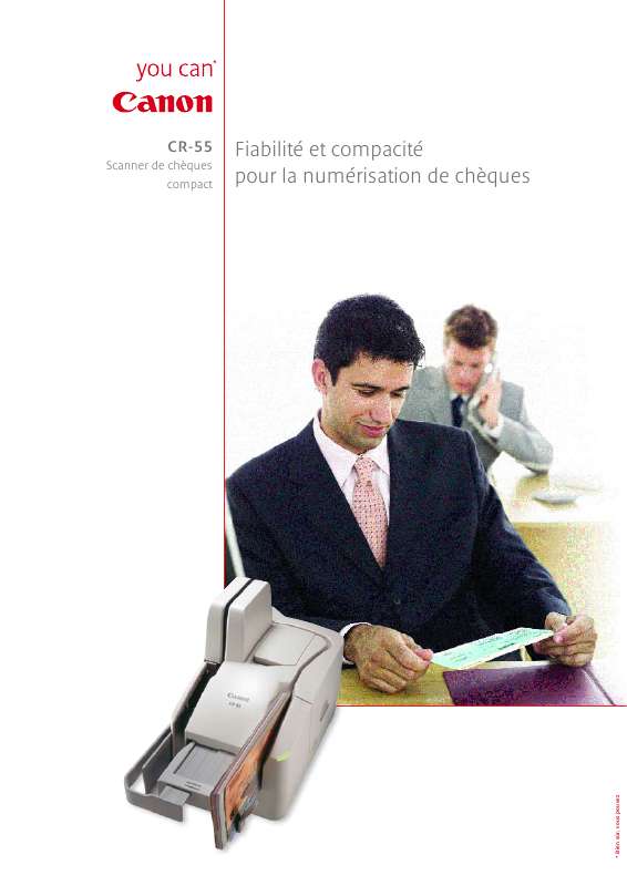 Notice CANON CR-55 - scanner Trouver une solution à un problème CANON ...
