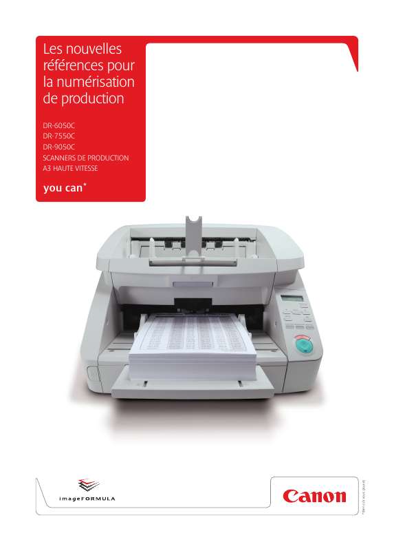 Notice CANON DR-6050C - scanner Trouver une solution à un problème ...