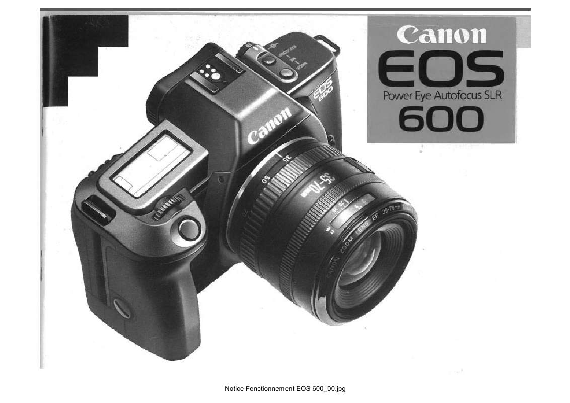 Notice CANON EOS 600 - appareil photo reflex Trouver une solution à un ...