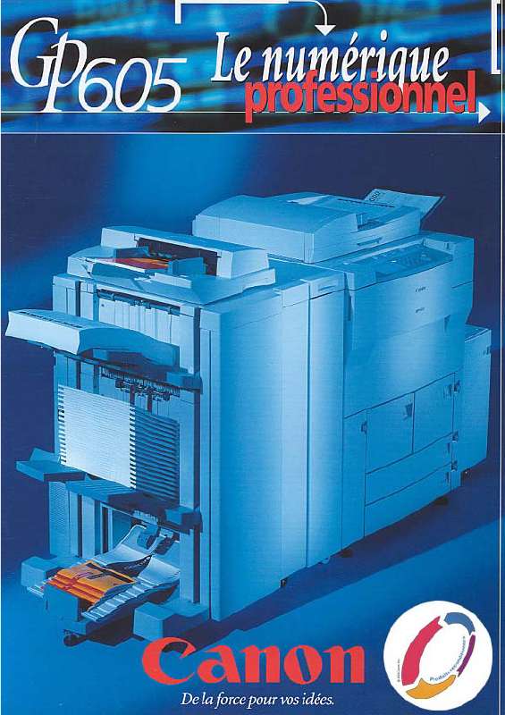 Notice CANON GP 605 - photocopieur Trouver une solution à un problème ...