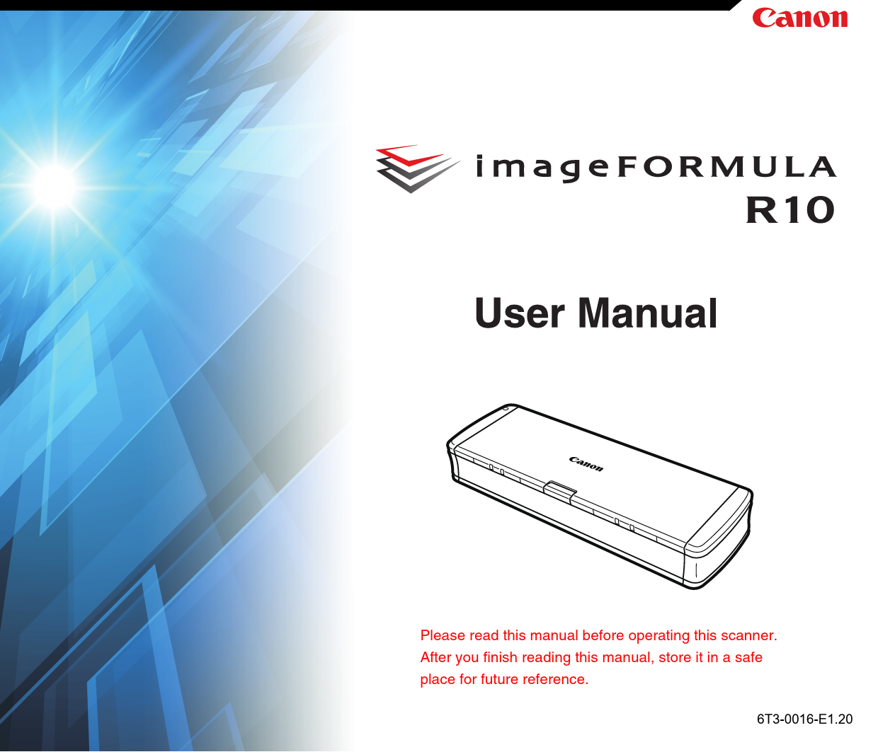 Notice CANON IMAGEFORMULA R10 - scanner Trouver une solution à un ...