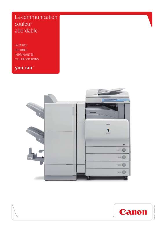 Notice CANON IR C2380I - imprimante multifonction laser Trouver une ...