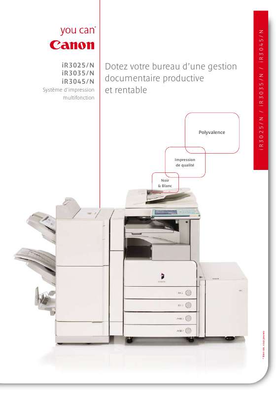 Notice CANON IR 3025N - imprimante multifonction laser Trouver une ...