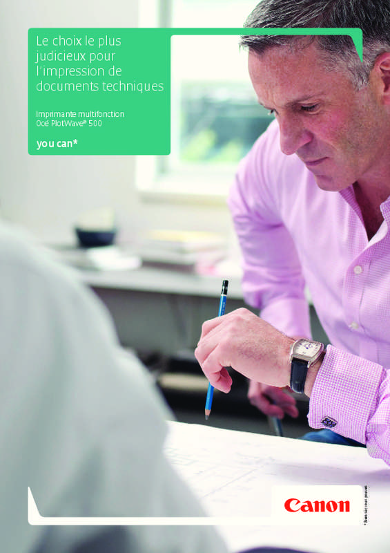 Notice CANON OCE PLOTWAVE 500 BROCHURE - imprimante multifonction laser ...