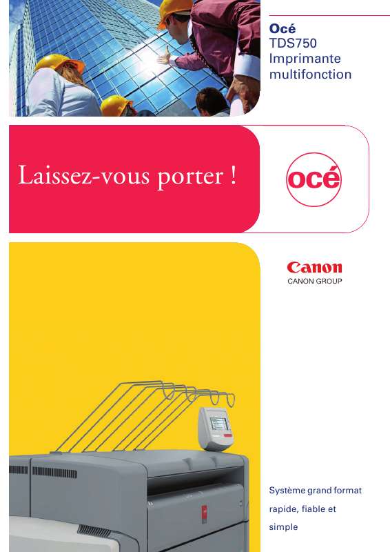 Notice CANON OCE TDS750 - imprimante multifonction laser Trouver une ...