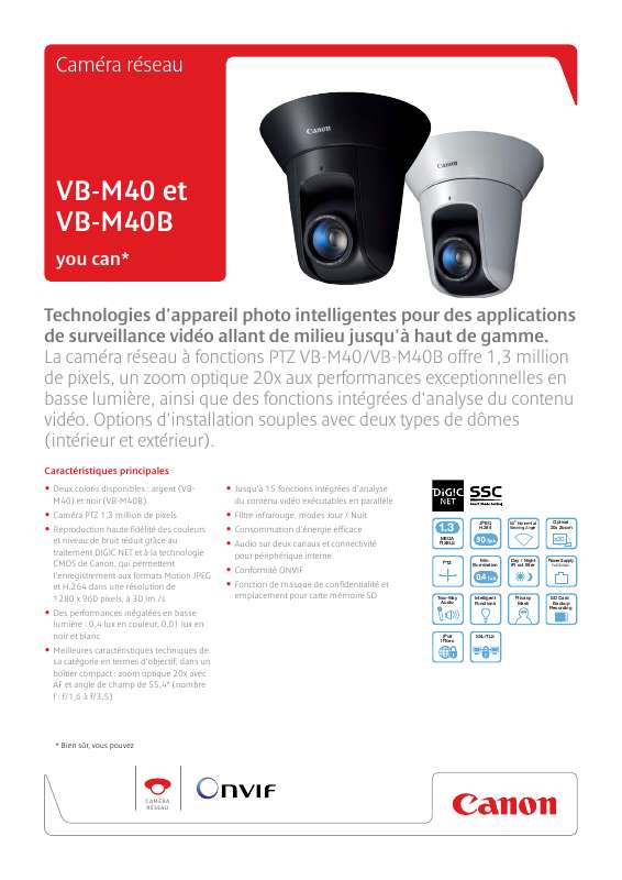 Notice CANON VB-M40 - autres Trouver une solution à un problème CANON ...