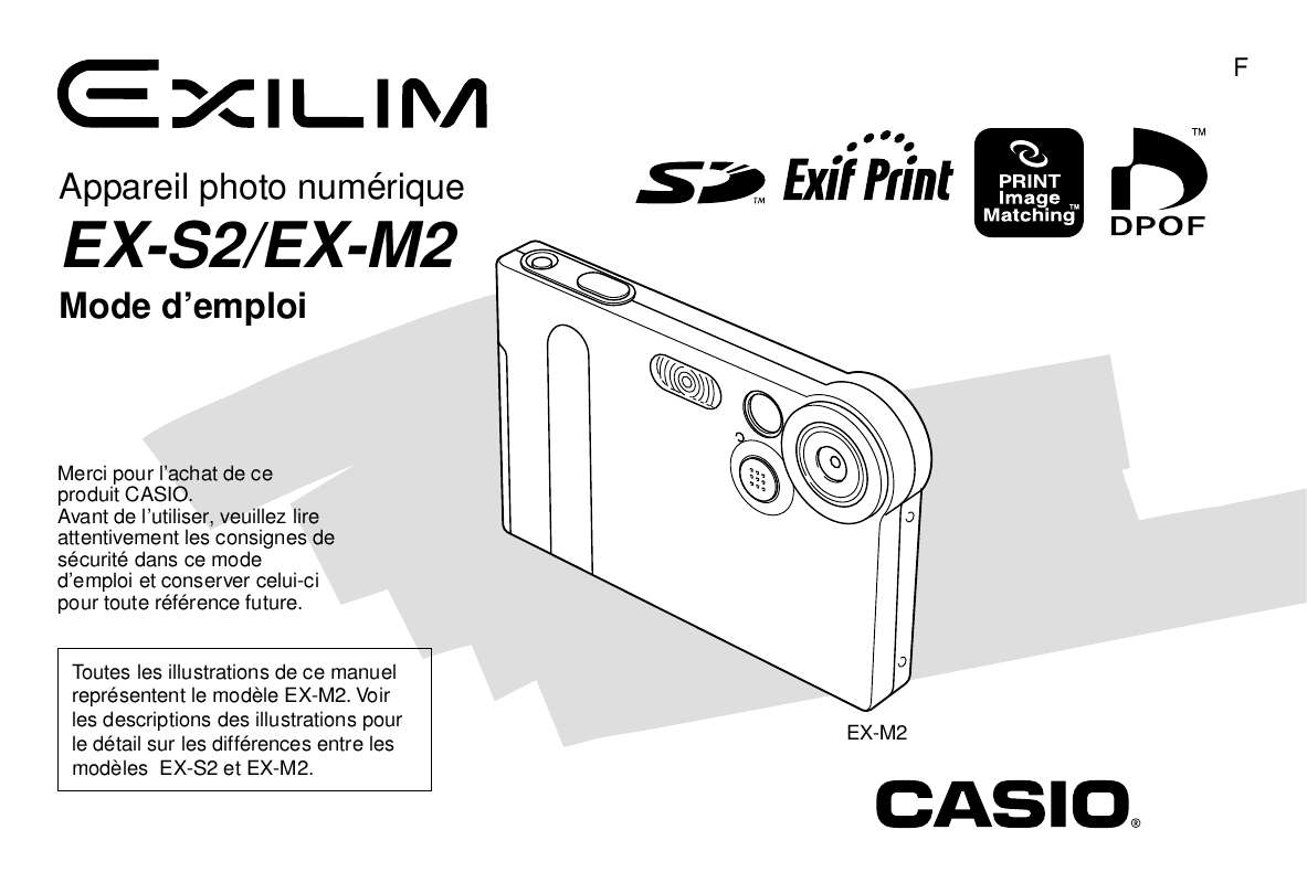 Notice CASIO EXILIM EX-S2 - appareil photo Trouver une solution à un ...