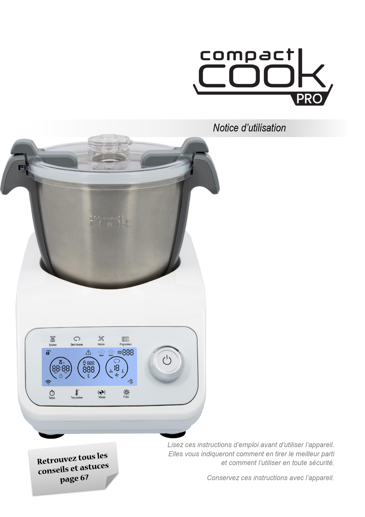 Notice robot ménager COMPACT COOK PRO Trouver une solution à un ...