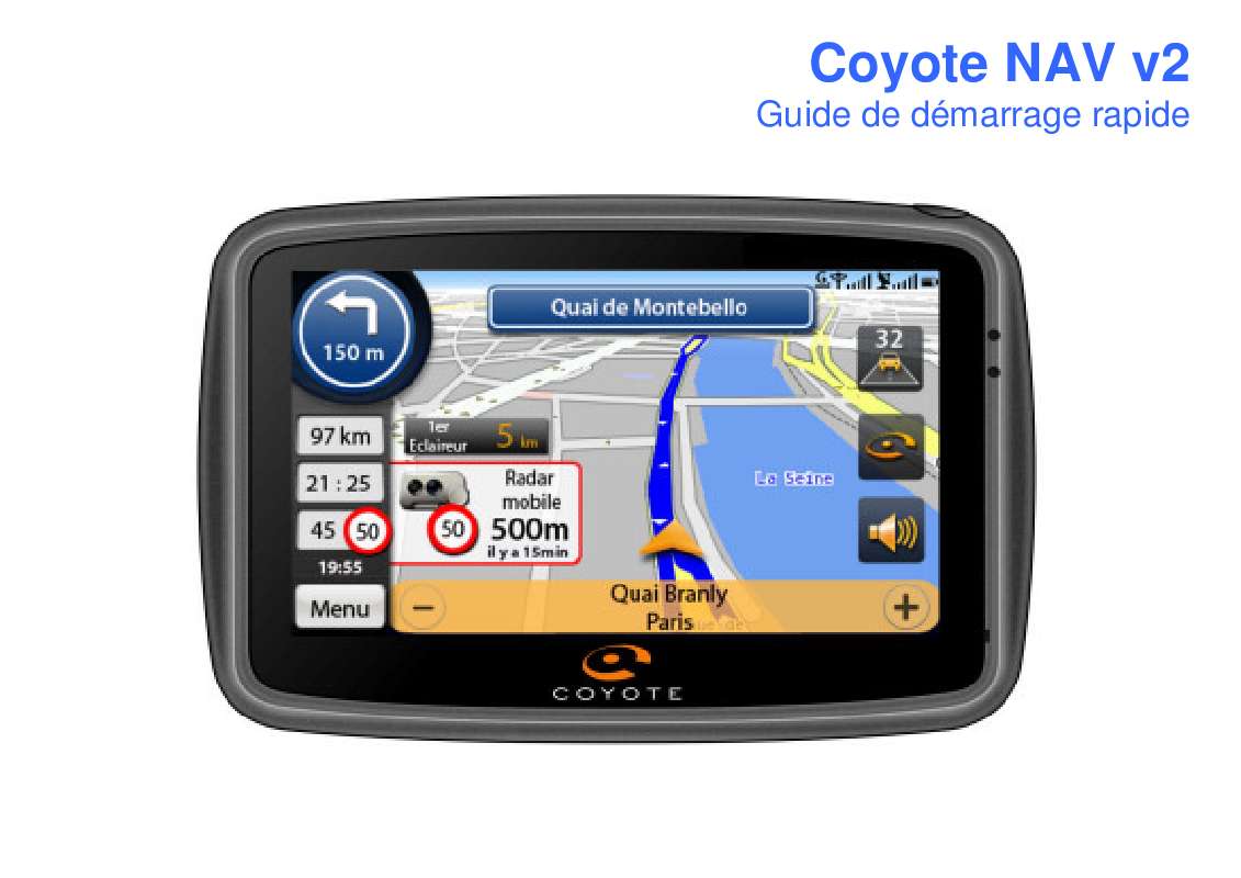 Notice COYOTE COYOTE NAV V2 - gps Trouver une solution à un problème ...