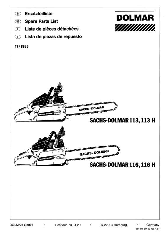 Notice DOLMAR 116 - Trouver une solution à un problème DOLMAR 116 mode ...