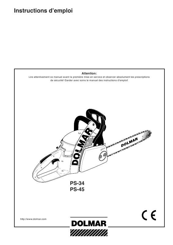 Notice DOLMAR PS-45 - tronçonneuse Trouver une solution à un problème ...