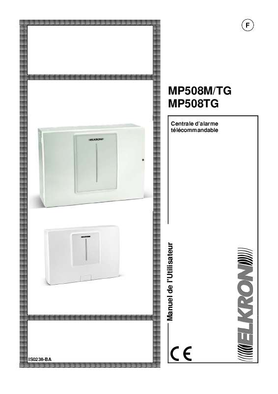 Notice ELKRON MP508TG - Trouver une solution à un problème ELKRON ...