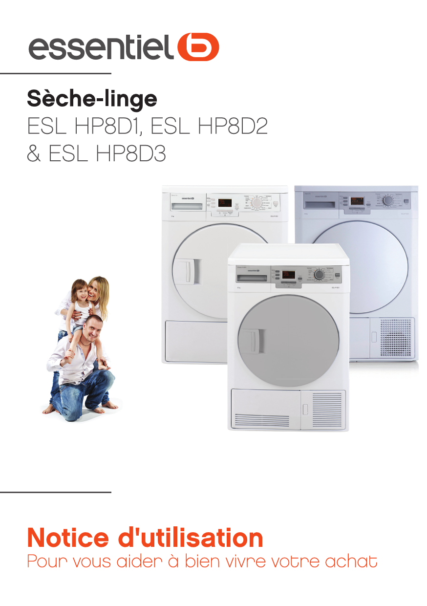 Notice sèche-linge ESSENTIELB ESL-HP 8D1 Trouver une solution à un ...