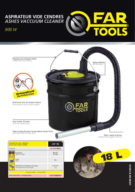 Notice FARTOOLS AMF 18B - Trouver une solution à un problème FARTOOLS ...