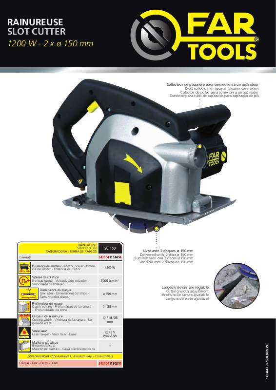 Notice FARTOOLS SC150 - Trouver une solution à un problème FARTOOLS ...