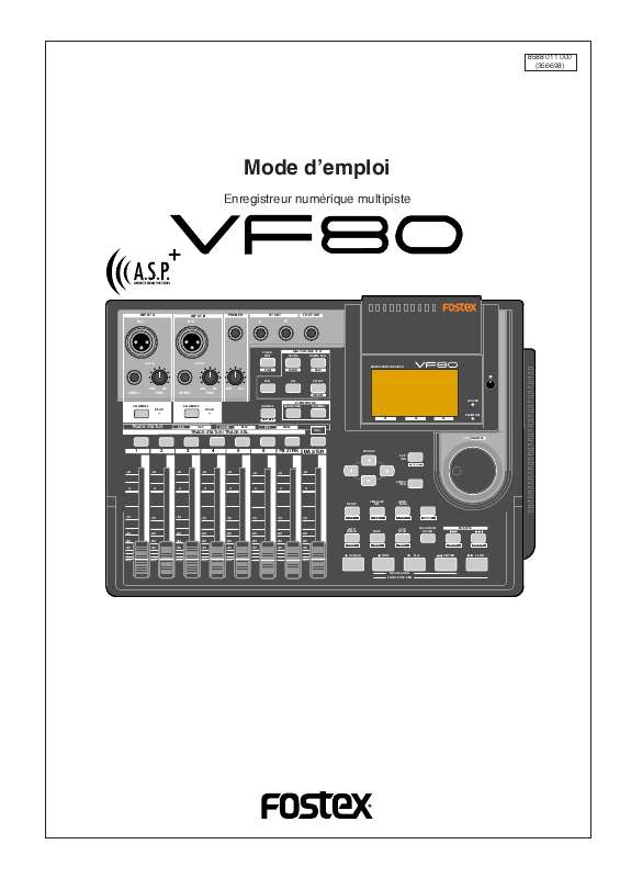 Notice FOSTEX VF80 - Trouver une solution à un problème FOSTEX VF80 ...