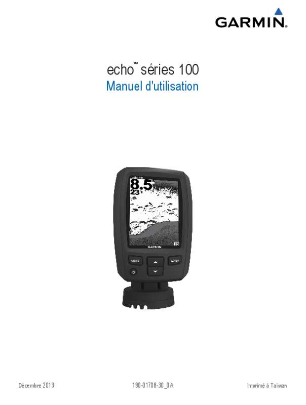 Notice GARMIN ECHO 101 - gps Trouver une solution à un problème GARMIN ...