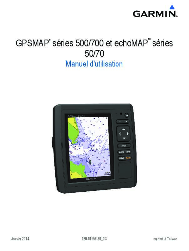 Notice GARMIN ECHOMAP 50DV - gps Trouver une solution à un problème ...