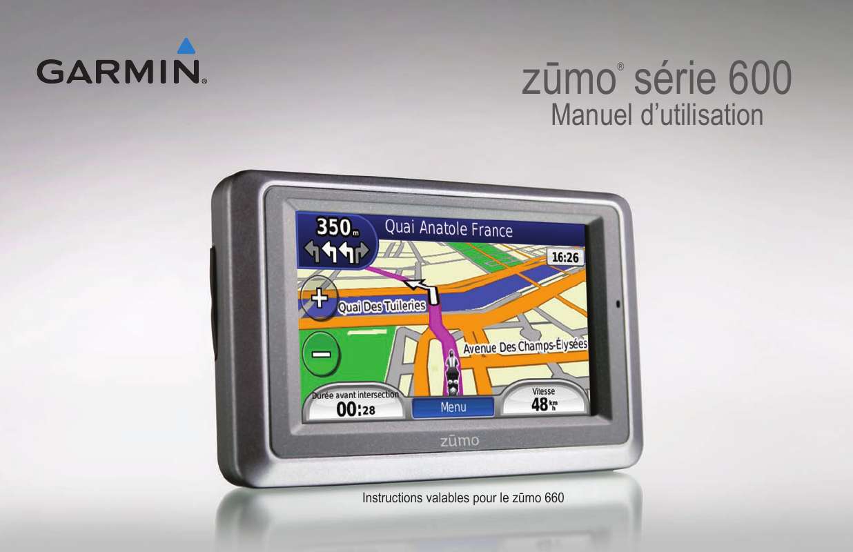 Notice GARMIN ZUMO 600 - gps Trouver une solution à un problème GARMIN ...