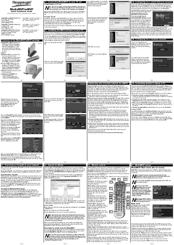 Notice HAUPPAGE MEDIA MVP/WMVP - Trouver une solution à un problème ...