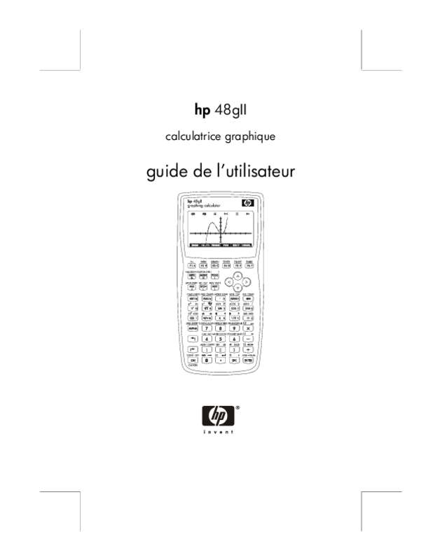 Notice HP 48GII - calculatrice Trouver une solution à un problème HP 48GII mode d'emploi HP ...