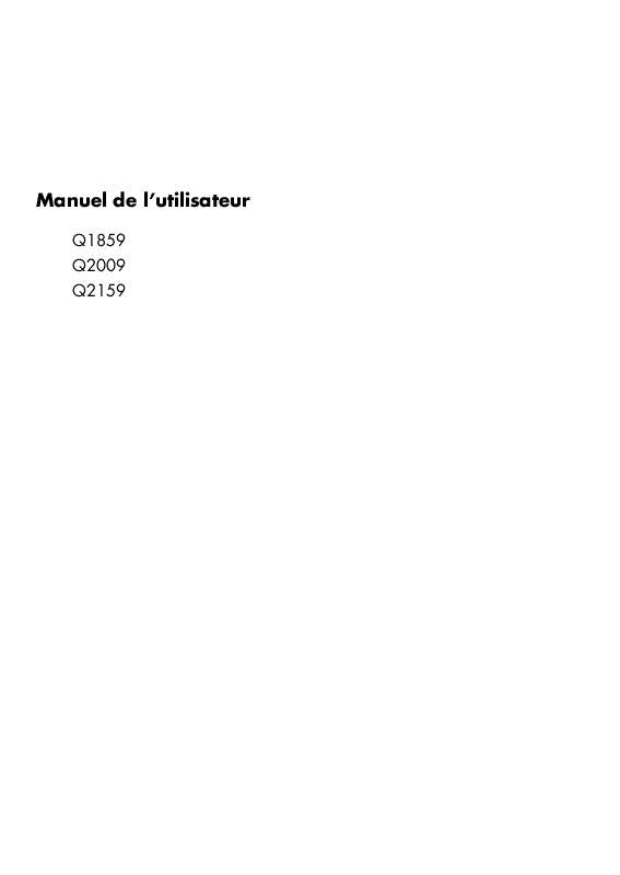 Notice HP COMPAQ Q2159 - ecran Trouver une solution à un problème HP ...