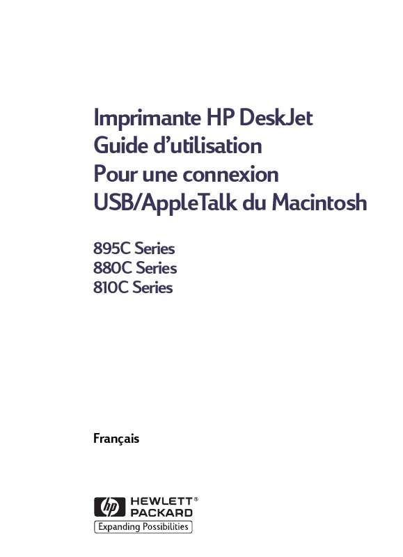 Notice HP DESKJET 880/882C - imprimante jet d'encre Trouver une ...