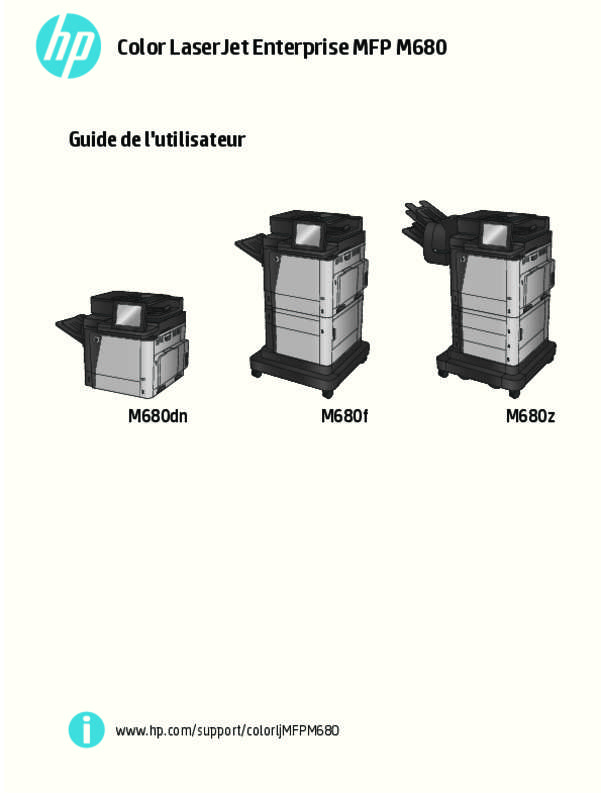Notice HP COLOR LASERJET ENTERPRISE M680 - imprimante laser Trouver une ...