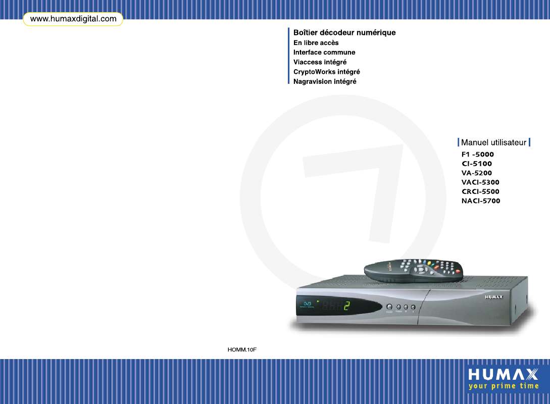 Notice HUMAX VACI-5300 - télécommande Trouver une solution à un ...