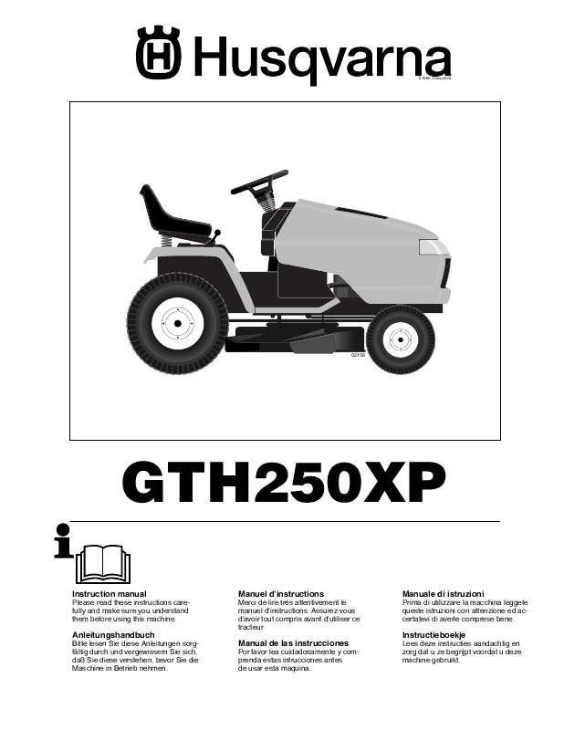 Notice HUSQVARNA GTH250XP - tronçonneuse Trouver une solution à un ...