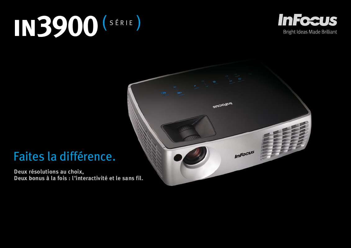 Notice INFOCUS IN3902 - vidéoprojecteur Trouver une solution à un problème INFOCUS IN3902 mode d ...