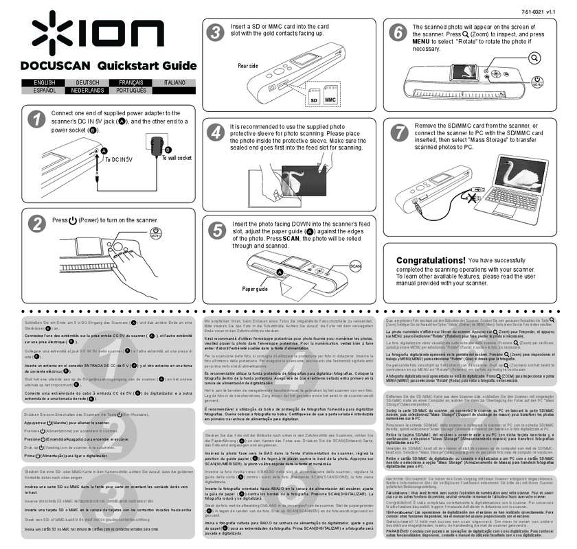 Notice ION AUDIO ION DOCUSCAN - scanner Trouver une solution à un ...