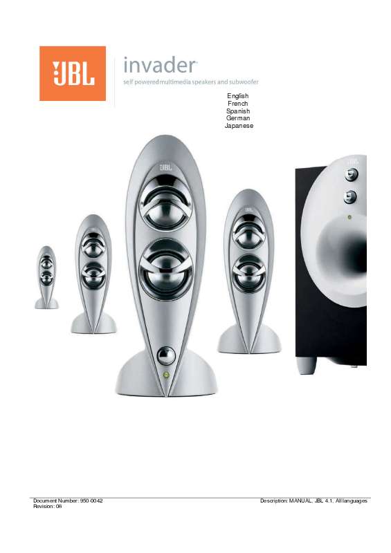 Notice JBL INVADER - Trouver une solution à un problème JBL INVADER ...