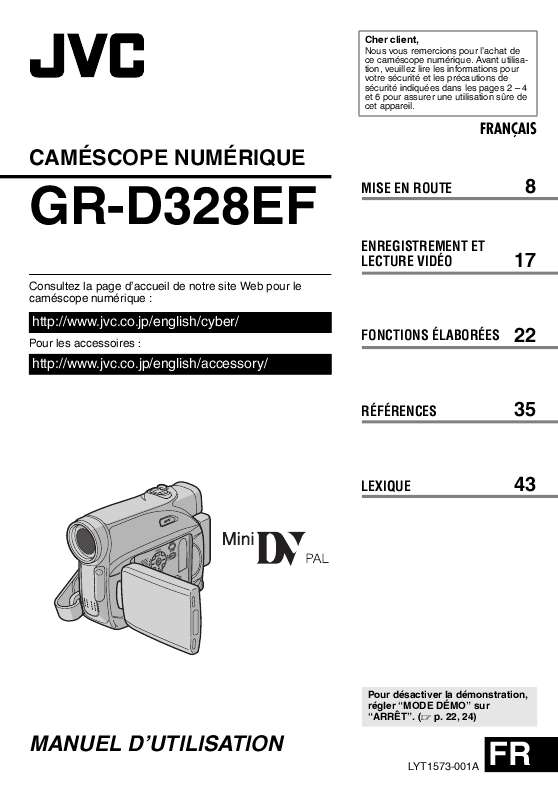 Notice JVC GR-D328EF - action cam Trouver une solution à un problème JVC GR-D328EF mode d'emploi ...