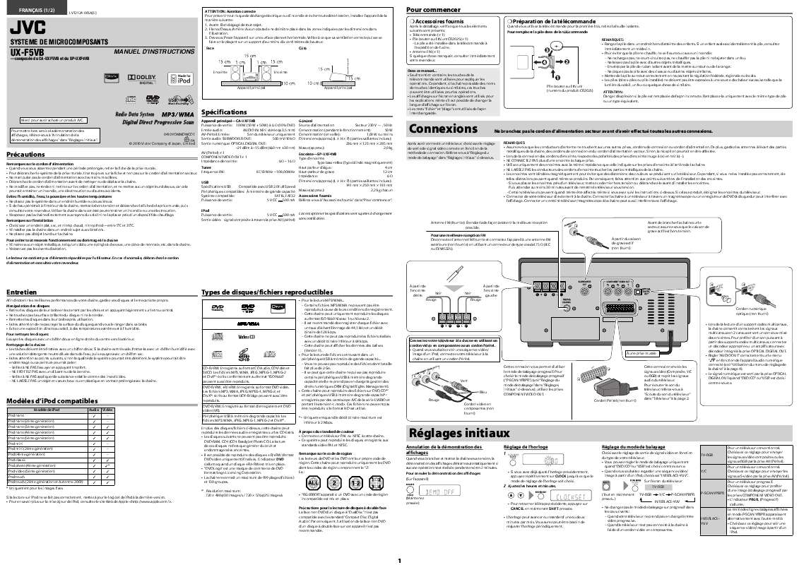 Notice JVC UX-F5VBE - Trouver une solution à un problème JVC UX-F5VBE mode d'emploi JVC UX-F5VBE ...