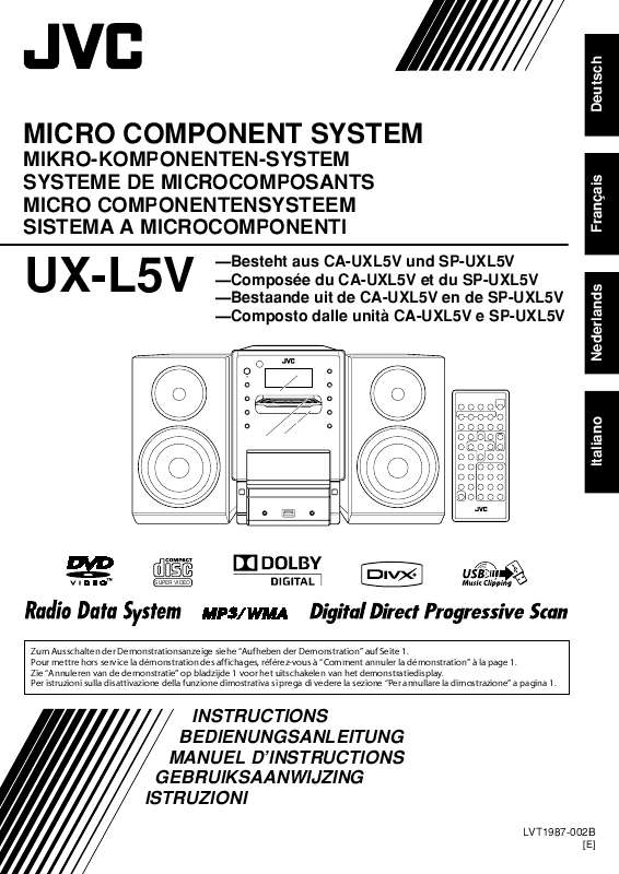 Notice JVC UX-L5V - Trouver une solution à un problème JVC UX-L5V mode ...